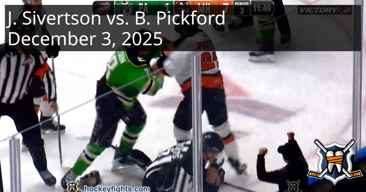 Jonah Sivertson vs. Bryce Pickford, December 3, 2025 - Prince Albert ...