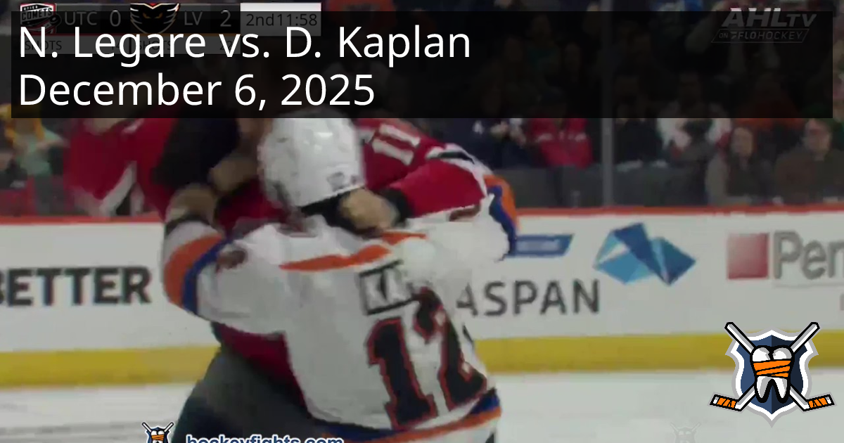 Nathan Legare vs. Devin Kaplan, December 6, 2025 - Utica Comets vs ...