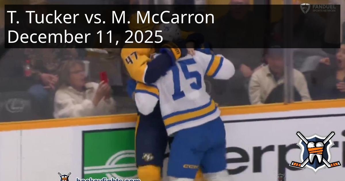 Tyler Tucker vs. Michael McCarron, December 11, 2025 - St Louis Blues ...