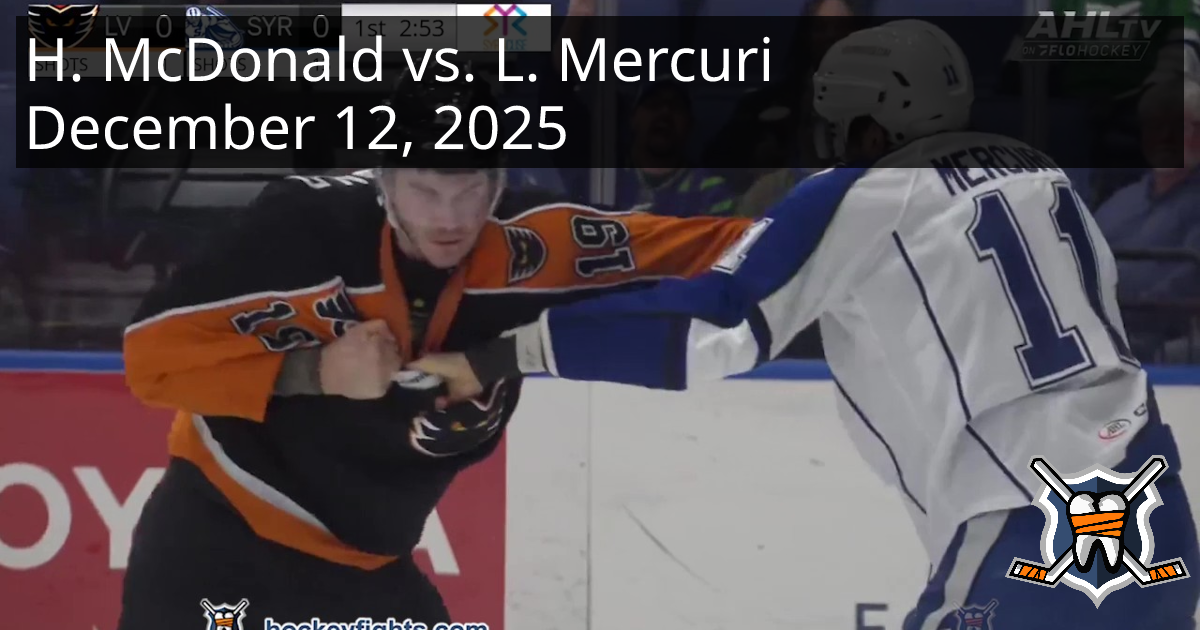 Hunter McDonald vs. Lucas Mercuri, December 12, 2025 - Lehigh Valley ...