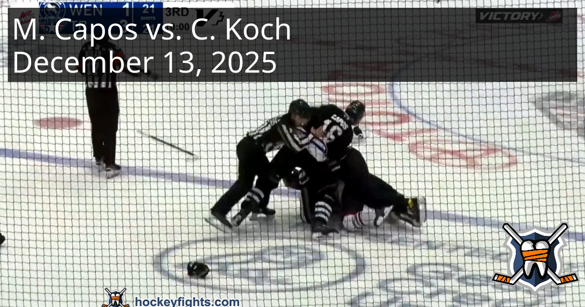 Michal Capos vs. Cash Koch, December 13, 2025 - Wenatchee Wild vs. Tri ...