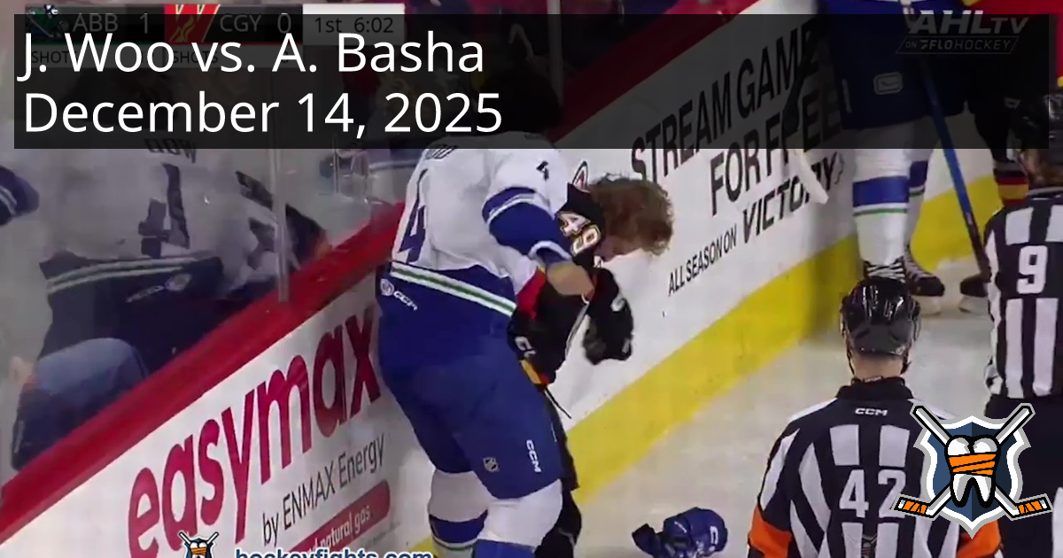 Jett Woo vs. Andrew Basha, December 14, 2025 - Abbotsford Canucks vs ...