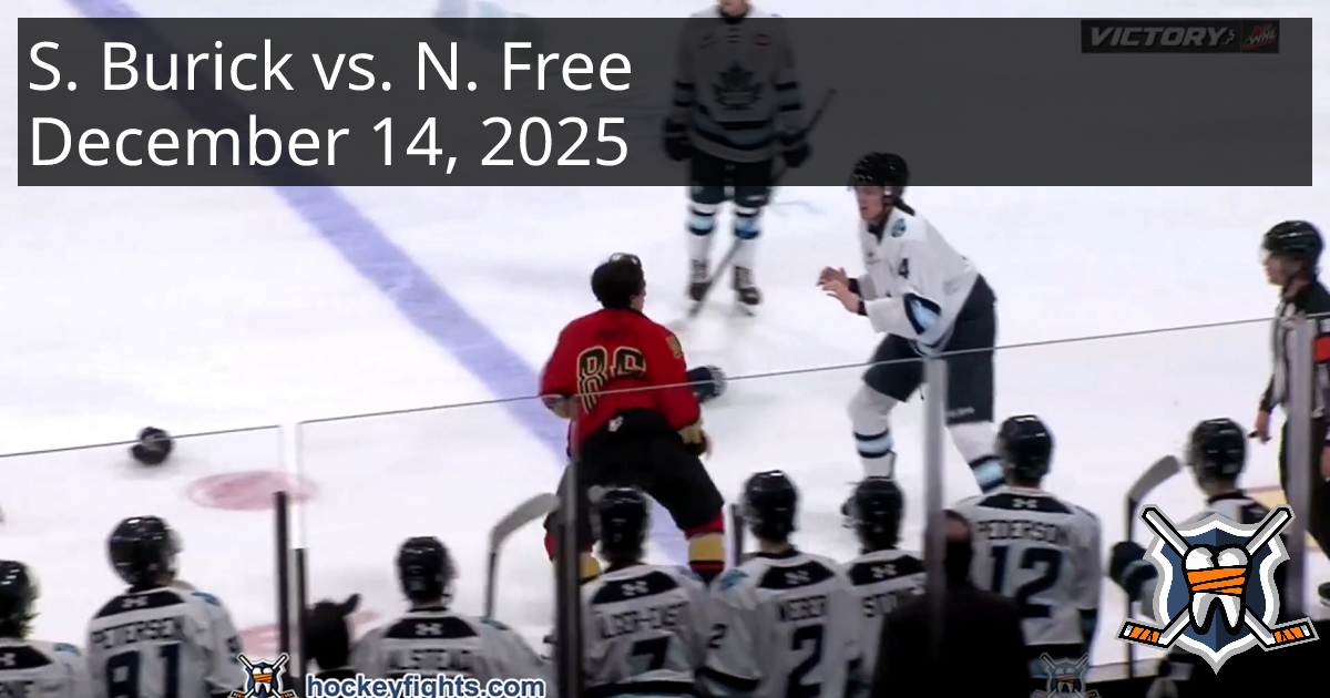 Sean Burick vs. Nathan Free, December 14, 2025 - Penticton Vees vs ...