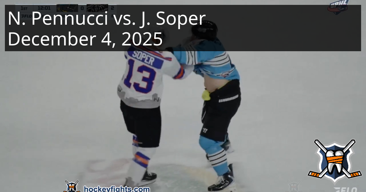 Nick Pennucci vs. Jimmy Soper, December 4, 2025 - Quad City Storm vs ...