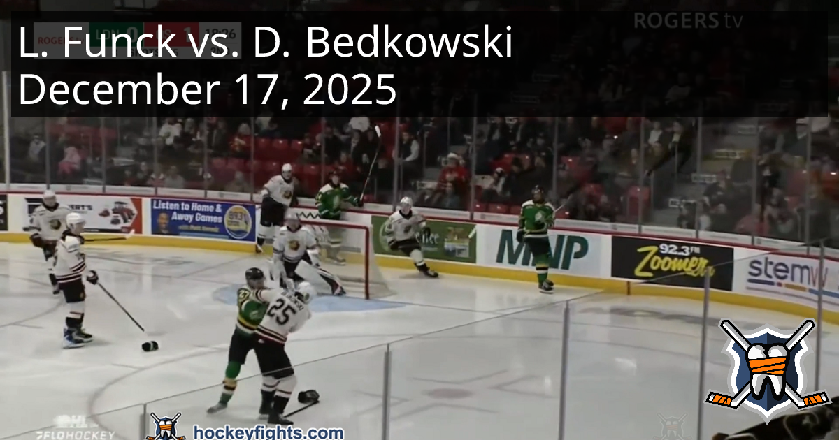 Linus Funck vs. David Bedkowski, December 17, 2025 - London Knights vs ...