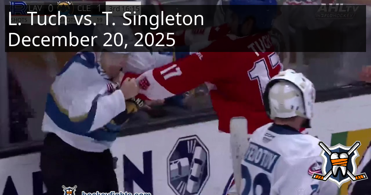 Luke Tuch vs. Tate Singleton, December 20, 2025 - Laval Rocket vs ...