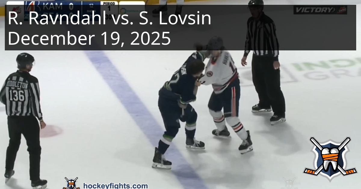 Rhett Ravndahl vs. Simon Lovsin, December 19, 2025 - Kamloops Blazers ...