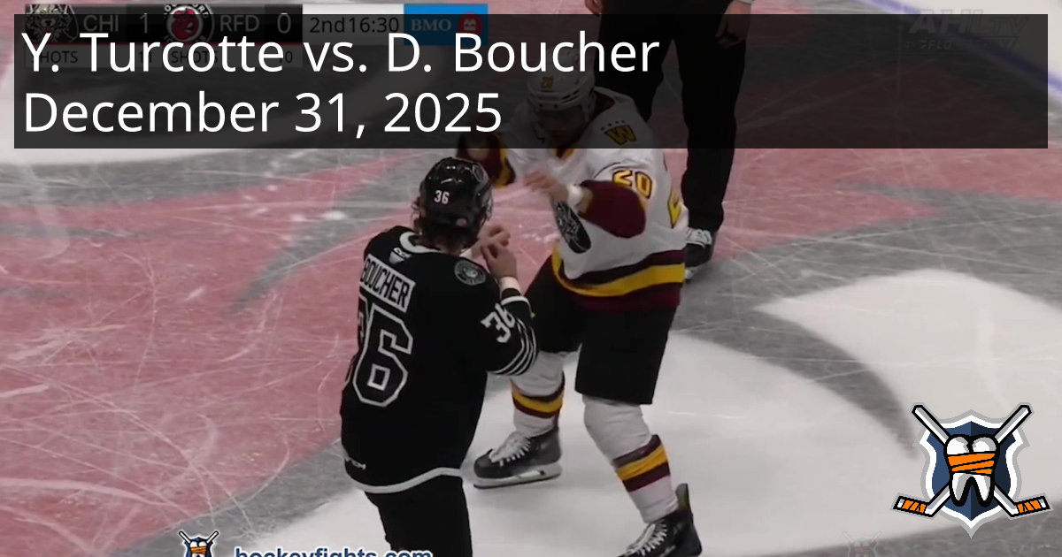 Yanick Turcotte vs. Dillon Boucher, December 31, 2025 - Chicago Wolves ...