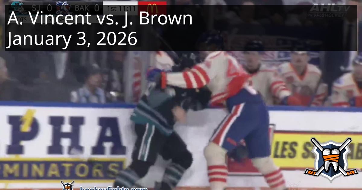 Anthony Vincent vs. Josh Brown, January 3, 2026 - San Jose Barracuda vs ...