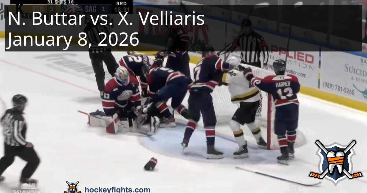 Nolan Buttar vs. Xander Velliaris, January 8, 2026 - Kingston ...