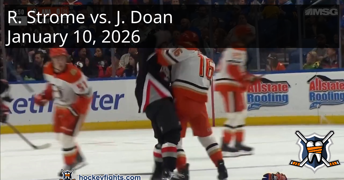 Ryan Strome vs. Josh Doan, January 10, 2026 - Anaheim Ducks vs. Buffalo ...