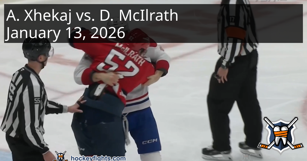 Arber Xhekaj vs. Dylan McIlrath, January 13, 2026 - Montreal Canadiens ...
