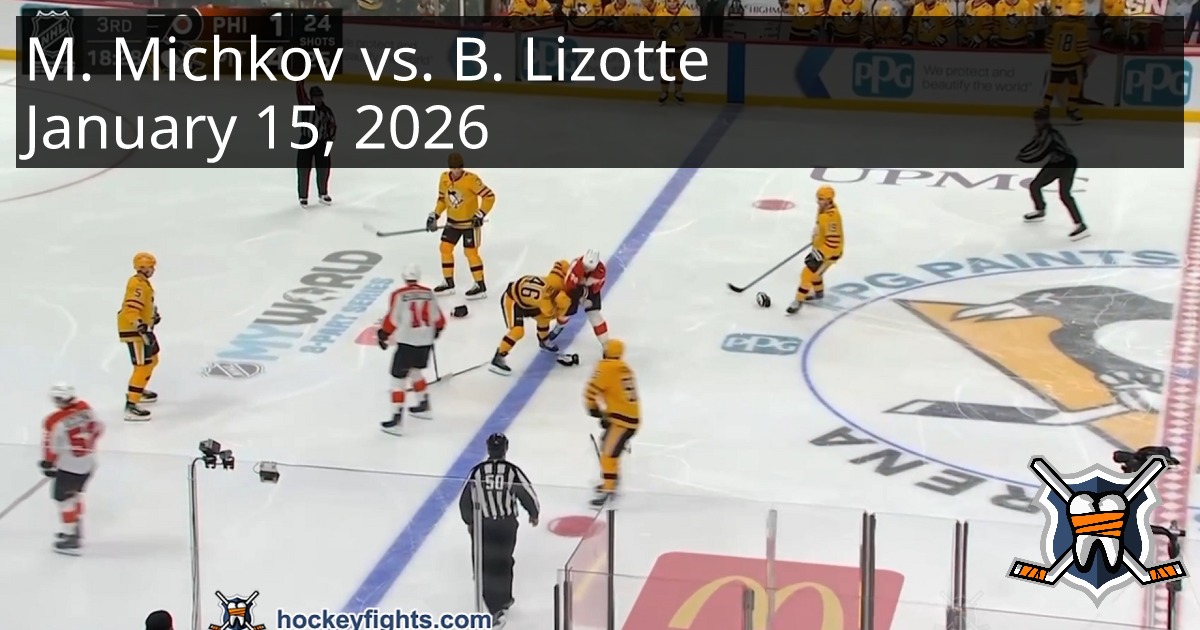 Matvei Michkov vs. Blake Lizotte, January 15, 2026 - Philadelphia ...