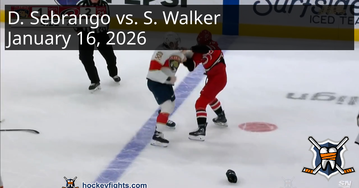 Donovan Sebrango vs. Sean Walker, January 16, 2026 - Florida Panthers ...