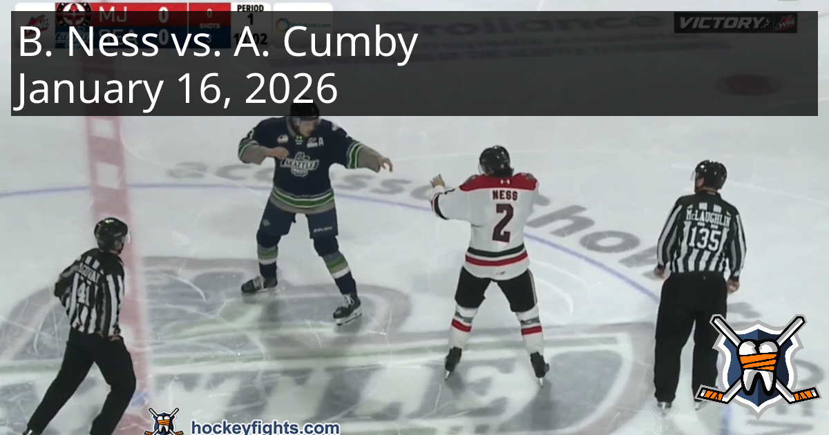 Brady Ness vs. Ashton Cumby, January 16, 2026 - Moose Jaw Warriors vs ...