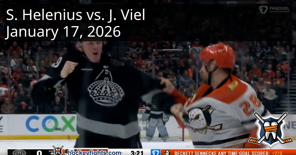 Samuel Helenius vs. Jeffrey Viel, January 17, 2026 - Los Angeles Kings ...