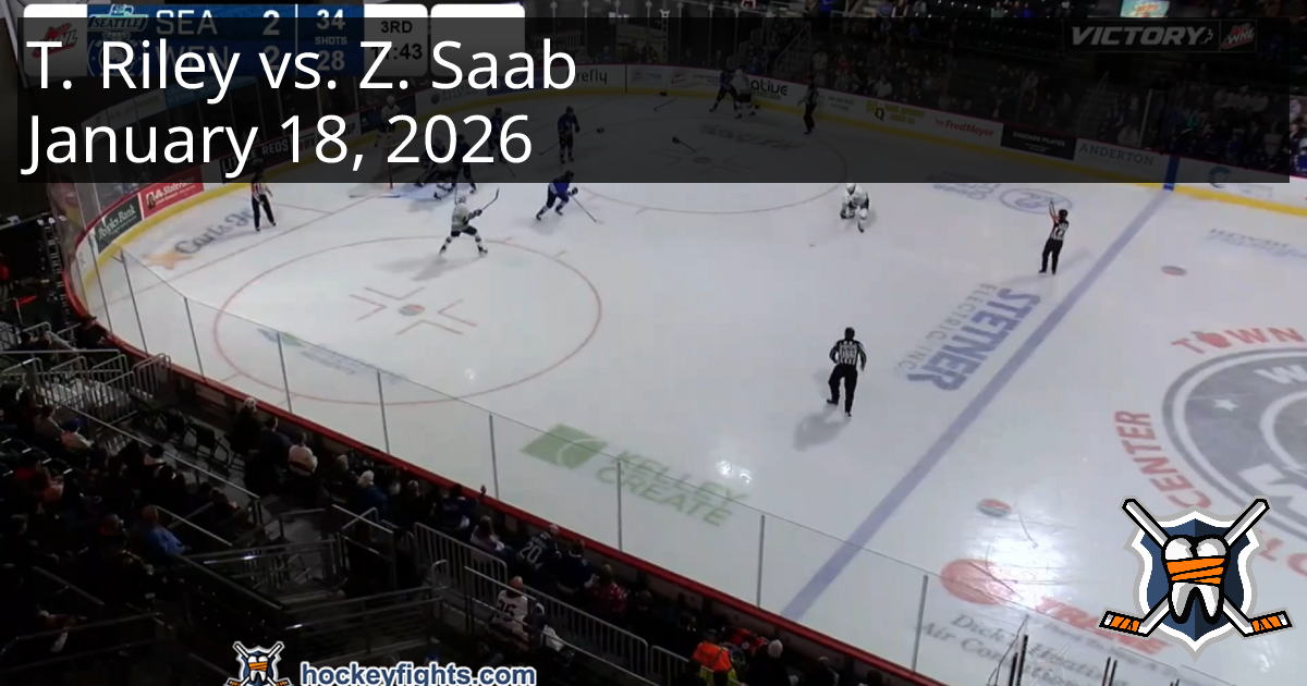 Tai Riley vs. Zane Saab, January 18, 2026 - Seattle Thunderbirds vs ...