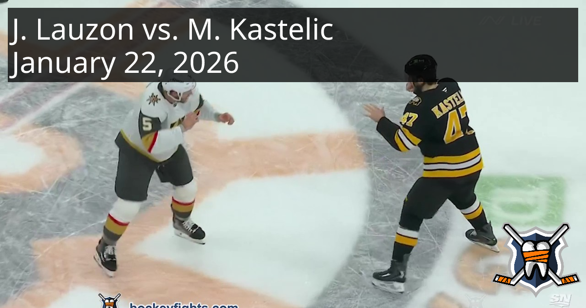 Jeremy Lauzon vs. Mark Kastelic, January 22, 2026 - Vegas Golden ...