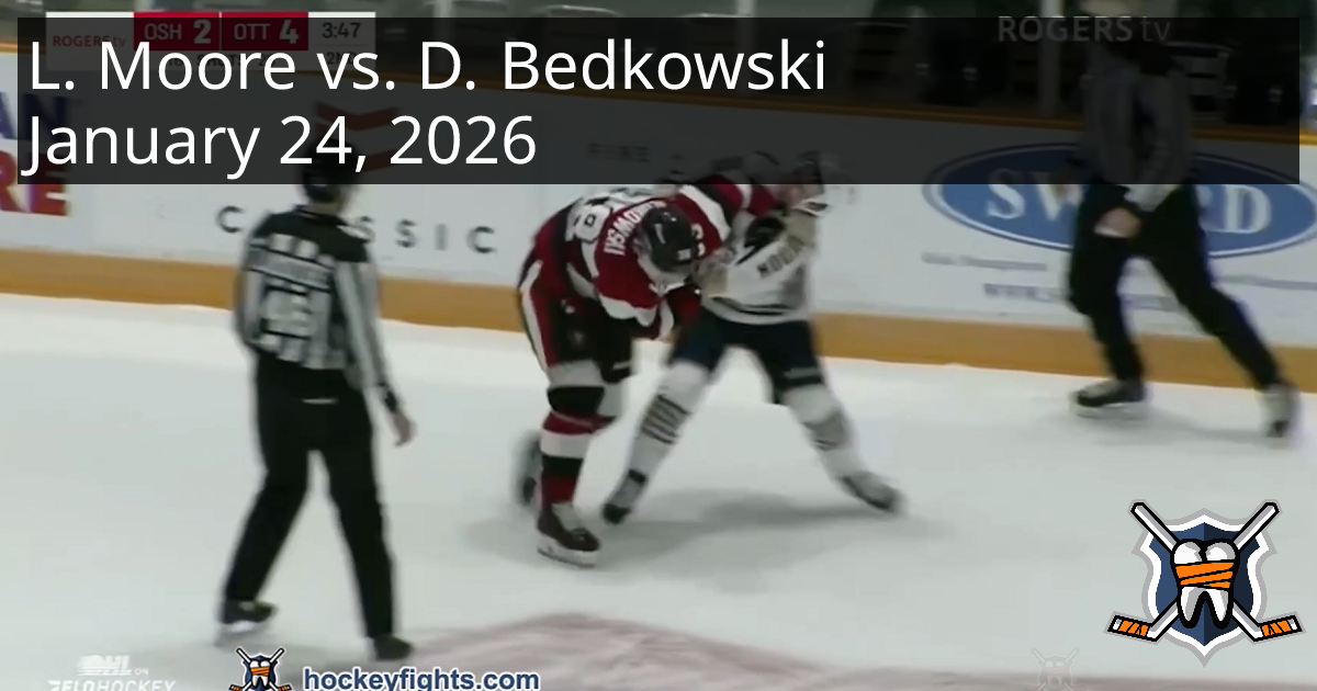 Lucas Moore vs. David Bedkowski, January 24, 2026 - Oshawa Generals vs ...