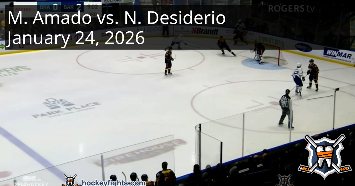 Manuel Amado vs. Nicholas Desiderio, January 24, 2026 - Brampton ...