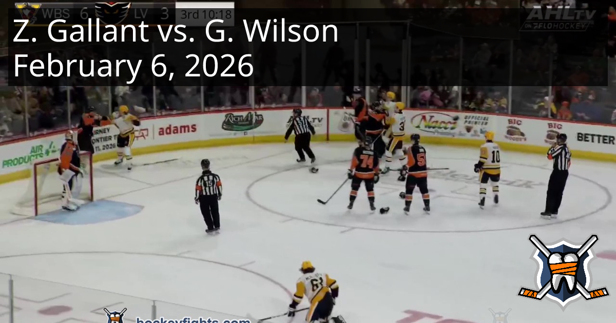 Zach Gallant vs. Garrett Wilson, February 6, 2026 - Wilkes-Barre ...