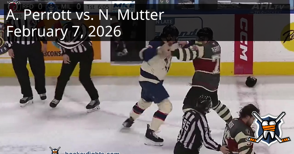 Andrew Perrott vs. Navrin Mutter, February 7, 2026 - Rockford IceHogs ...