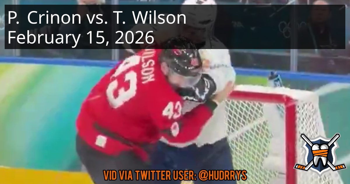 Pierre Crinon vs. Tom Wilson, February 15, 2026 - Team France vs. Team ...