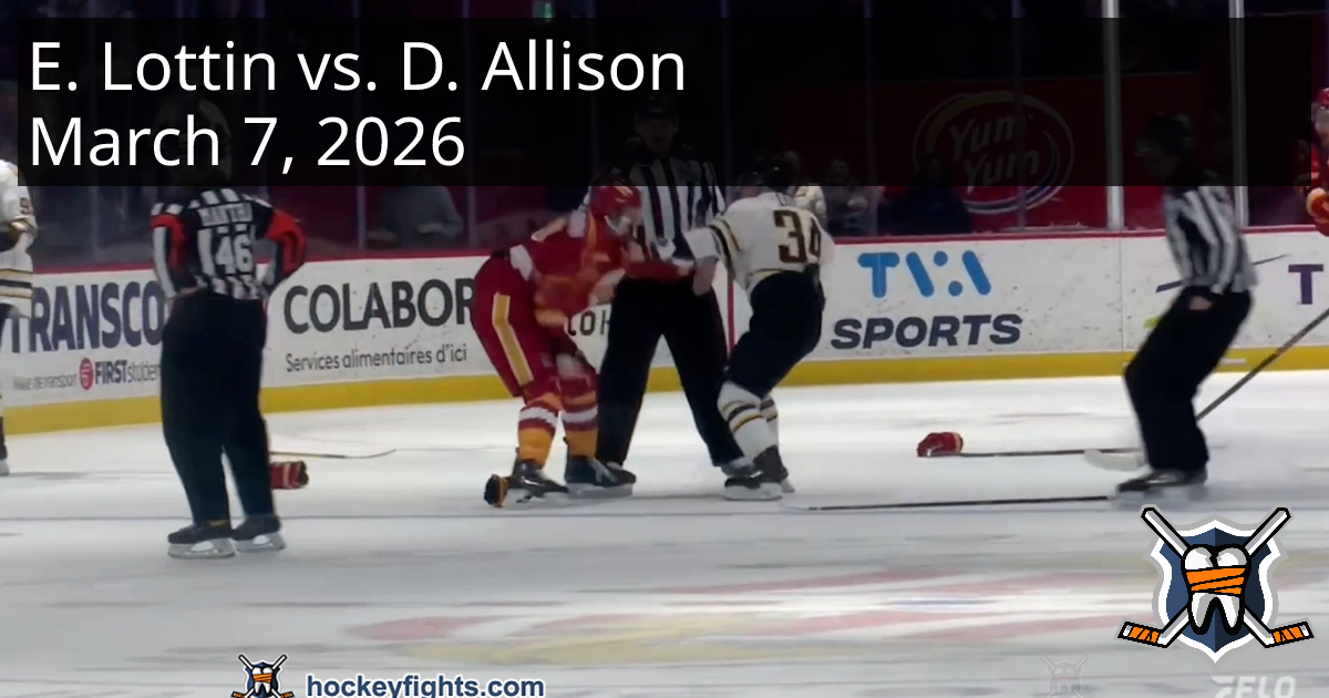 Enzo Lottin vs. Drew Allison, March 7, 2026 - Victoriaville Tigres vs ...