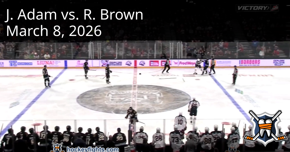 Jaxen Adam vs. Reed Brown, March 8, 2026 - Tri-City Americans vs ...