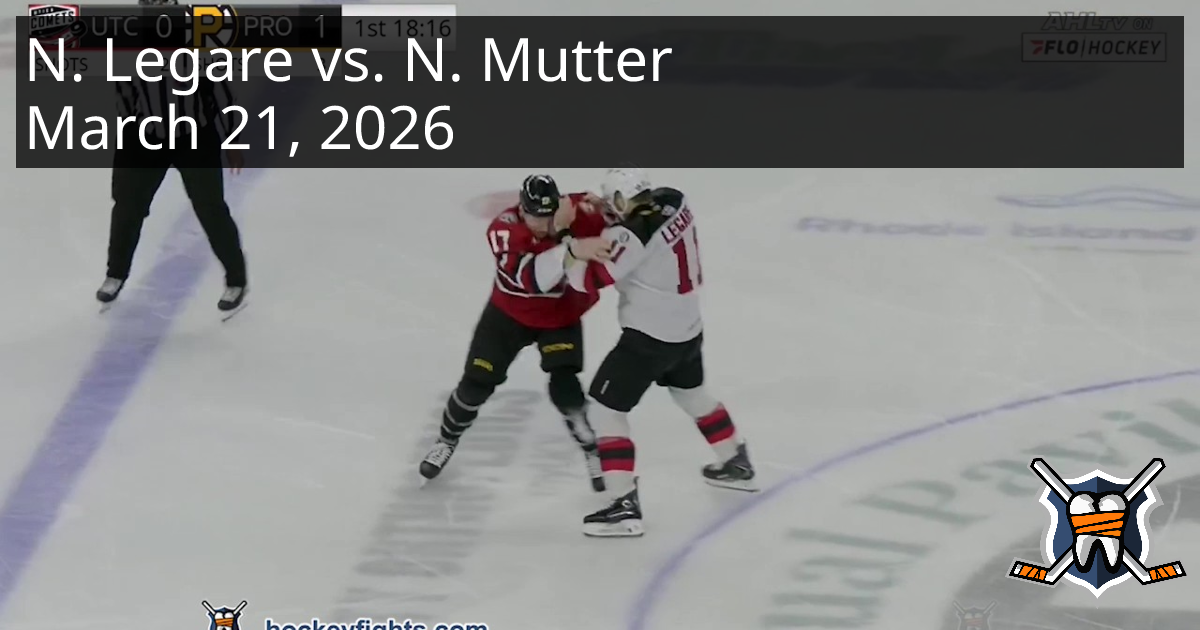 Nathan Legare vs. Navrin Mutter, March 21, 2026 - Utica Comets vs ...
